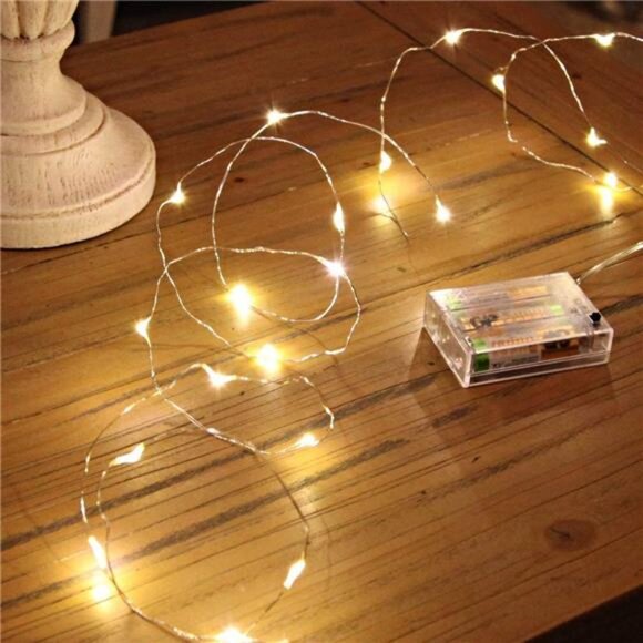Accents | Warm White Led Fairy String Lights Battery Operated Copper Wire Room Decor | Poshmark